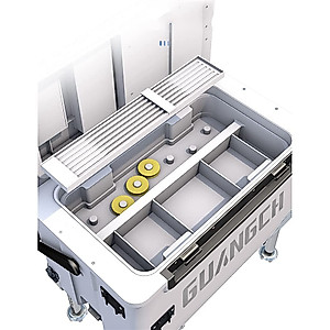 BeTlreo Fishing Tackle Box, Portable Multifunctional Full Set of Ultra-Light Fishing Box, Can Sit 36 Liters Large Capacity Storage Box for Outdoor Competitive Leisure