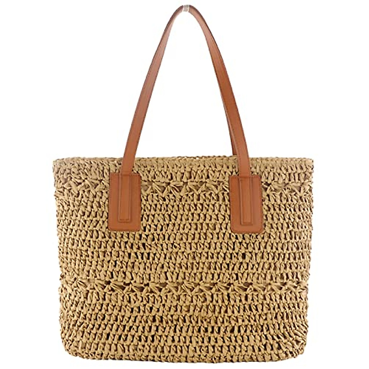 Straw Bag for Women Woven Beach Structured Tote Handmade Crochet Carteras De Mujer Summer Shoulder Bohemian Hobo Pom Travel