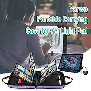 YARWO Carrying Case for Diamond Painting A4 Light Pad, Diamond Painting Storage Bag for LED Light Box and Diamond Art Tools, Purple (Bag Only)