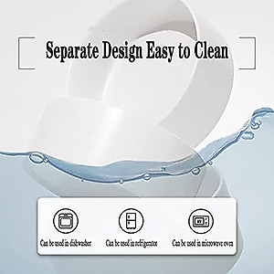 Cat Food Bowls, Elevated Ceramics Dog Cat Bowls Stand with No-Spill Design,3 Adjustable Heights Anti Vomiting Cat Water Bowl,5 inches Raised Bowl for Medium and Small Size Dog Cats