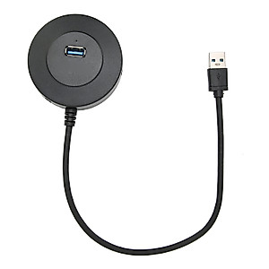Small 4-Port USB 3.0 Hub,Round Header LED Fast Charging Data Transfer Multiport Adapter, for Laptop PC Computer Desktop Mouse Keyboard for OS X 10.0+