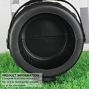 DOITOOL 4Pcs Halloween Witch Cauldron Handheld Plastic Flame Barrel Black Cauldron Halloween Candy Buckets Candy Holder Pot with Handle for Halloween Party Decorations (2 Big Size+ 2 Small Size)