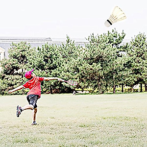 12Pcs/Lot Badminton Balls, Stable White Advanced Goose Feather Hight Speed Shuttlecocks