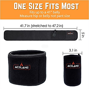 Acelane Belly Band Holster for Concealed Carry Abdominal Band Gun Holster Tactical Elastic Waist Pistols Adjustable Belly Wrap IWB OWB Mag Pouch Fits Firearm Handgun Revolvers for Men & Women