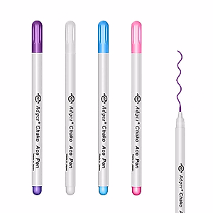D&D Fabric Marking Pens, 4 Color Water Soluble Ink for Quilting, Dressmaking, Sewing Marking & Tracing Tools (4-Pack)