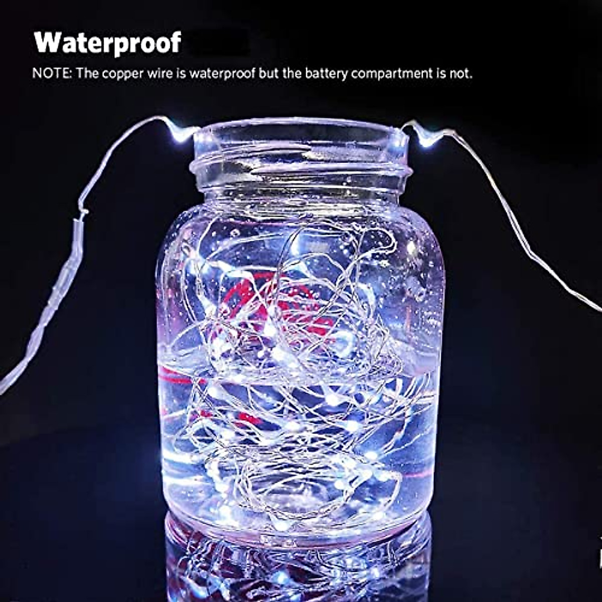 JORETLE 12 Pack LED Fairy Lights String Lights Battery Operated, 6.6ft Indoor Mini Fairy String Lights Flexible Copper Wire Firefly Lights for DIY Decoration, Wedding, Christmas, Bedroom, Party