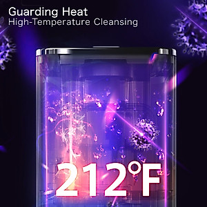 YOKEKON Humidifier Large Room, Warm and Cool Humidifiers for Bedroom, 3.4Gal Humidifiers for Home 1000 sq ft, Quickly & Evenly Humidify Whole House, Top Fill, Aroma Box, Baby Yoga Plants, Silver