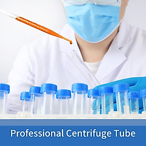 BIPEE Centrifuge Tubes, 15mL lab tubes, test tubes with caps, Plastic Container for plant tissue culture kit，coffee tubes