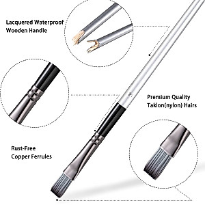 Artist Paint Brush Set 28 - Acrylic Oil Paint Brushes Set of 28 Great for Beginners Experts, Suitable for Paint by Numbers, Watercolor, Miniature, Rock Painting, Gouache, Models, Warhammer 40K