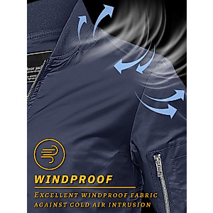 TACVASEN Jackets for Men Light Bomber Jacket for Men Jacket Men Fashion Varsity Jackets Men Windproof Jacket Men Lightweight Jackets Men Spring Jacket