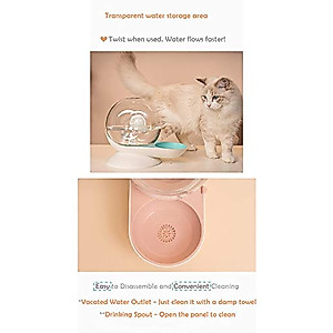 2.8/99oz Snail-Shaped cat Dog Automatic Water Feeder, cat Dog Water Dispenser, Pet Water Fountain, 7 Replacement Filters, Large Capacity self-Waterer for Cat Dog Small Animals, BPA Free (Grey)