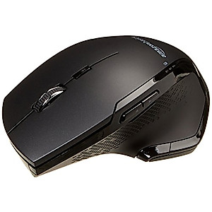 Amazon Basics Full Size Ergonomic Wireless Mouse with Fast Scrolling, Compatible with PC, Mac, Laptop - Black