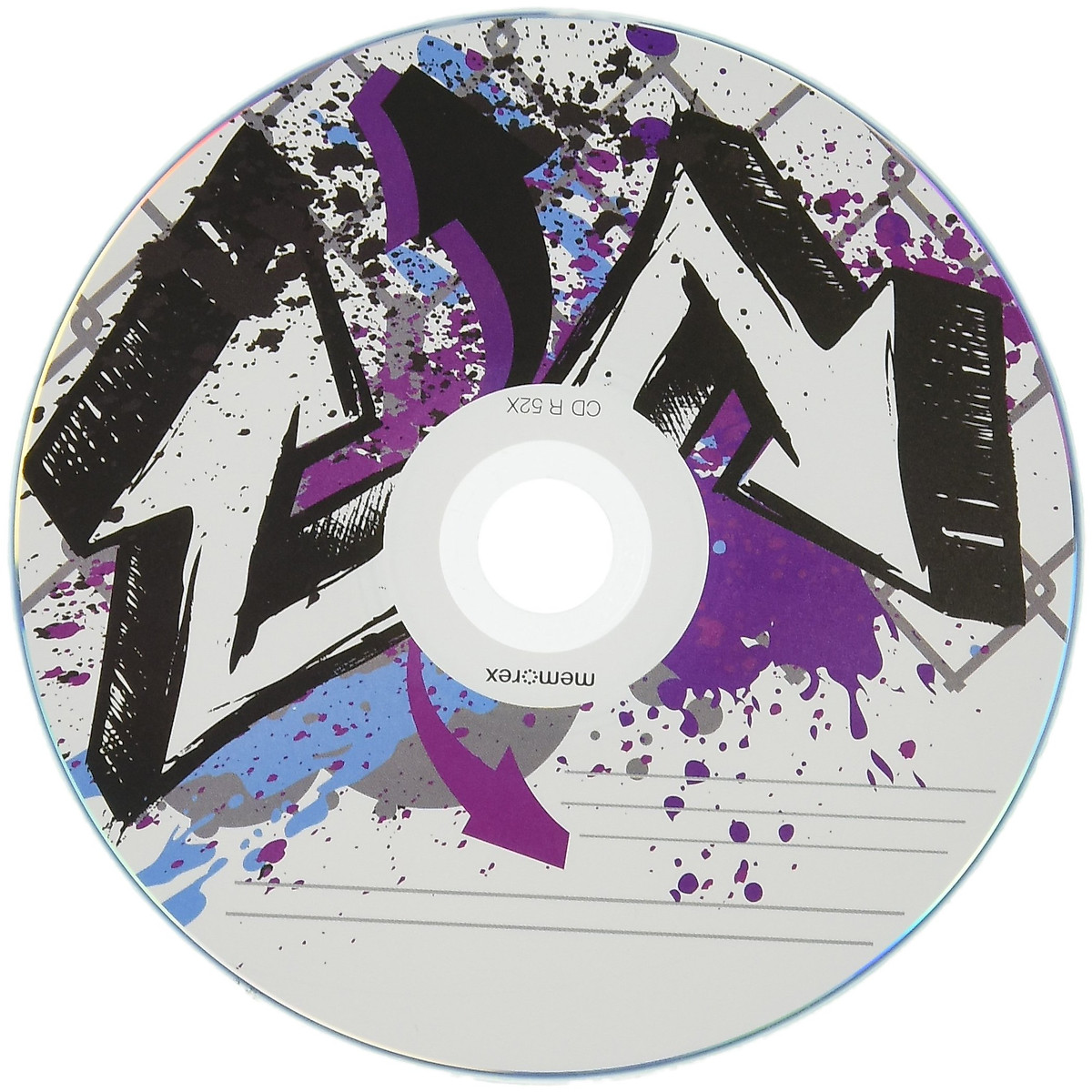 Memorex 700MB 52X CDR 10 Pack Blister, Graffiti Design (32020023639)