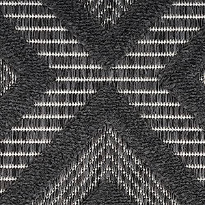 Nourison Versatile Indoor/Outdoor Charcoal/Black 7' x 10' Area-Rug, Easy-Cleaning, Non Shedding, Bed Room, Living Room, Dining Room, Kitchen (7x10)