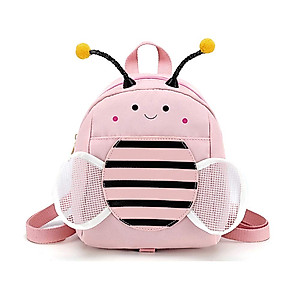 Cute Bee Preschool Backpack kindergarten Baby Bookbag Kids School DailyBag With Anti-lost Leash