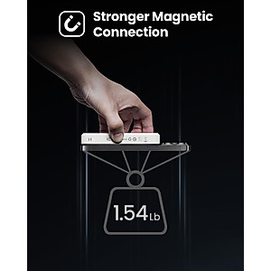 sharge ICEMAG Magnetic Power Bank, World's First 10000mAh Battery Pack with Active Cooling for MagSafe, Transparent Portable Charger with 20W USB-C Input/Output for iPhone15/15 Pro/15 Pro Max/ 14/13