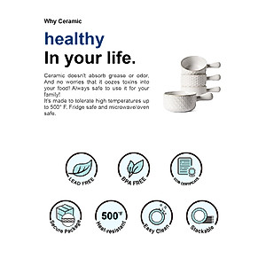 LE TAUCI French Onion Soup Bowls, 18 Ounce Soup Bowls With Handles for Chili, Beef Stew, French Onion Soup Crocks Oven Safe - 5 inch, Set of 4, Arctic White