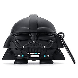 Awin Case for Airpods Pro Case,3D Cute Cartoon Anime Airpod Pro Case,3D Kawaii Unique Cool Character Fashion Keychain Kits Kids Teens Boys Men Soft case for Airpods Pro 2019 Case (New Black Man)