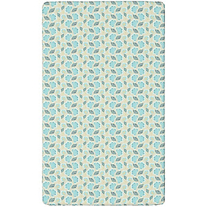 Pastel Themed Fitted Crib Sheet,Standard Crib Mattress Fitted Sheet Ultra Soft Material-Baby Sheet for Boys Girls,28“ x52“,Pale Tan Blue Grey
