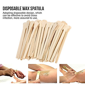 100pcs Disposable Wooden Waxing Spatulas Tongue Depressor Wax Applicator Sticks Facial Cream Spatulas Small Wood Craft Sticks for Waxing Body Hair Care