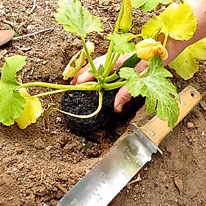 GARTOL Hori Hori Garden Knife, Garden Tools with Sheath for Weeding, Digging, Cutting and Planting, with 7" Stainless Steel Blade, Full-Tang Wood Handle with Hanging Hole and Sharpening Stone