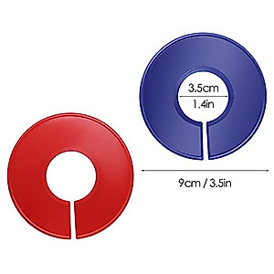 GSHLLO 10 Pcs Plastic Clothing Rack Size Dividers Closet Dividers Labels Round Hangers Dividers Wardrobe Separators for Clothes