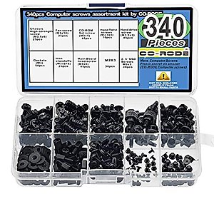 340pcs Motherboard Standoffs Risers Computer Screws Assortment Kit for HDD, SSD, Hard Drive, Computer Case, Motherboard, Fan, Power Graphics