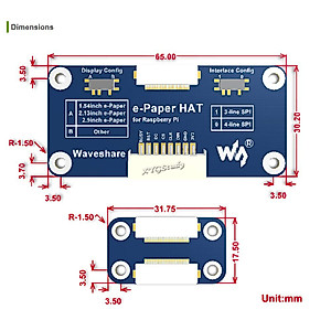 XYGStudy for Raspberry Pi 3-Color 7.5inch E-Ink e-Paper Display HAT Resolution 800×480 Screen SPI Interface Compatible with Raspberry Pi 4B/3B/2B/Zero/Zero W WH Jetson Nano