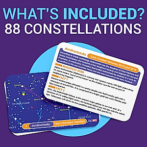 Briston 88 Constellation Astronomy Flash Cards: STEM Comprehensive Study - Celestial & Star Diagrams - Universe Exploration for Students, Teachers, Hobbyists, Grade School & Homeschool Learning