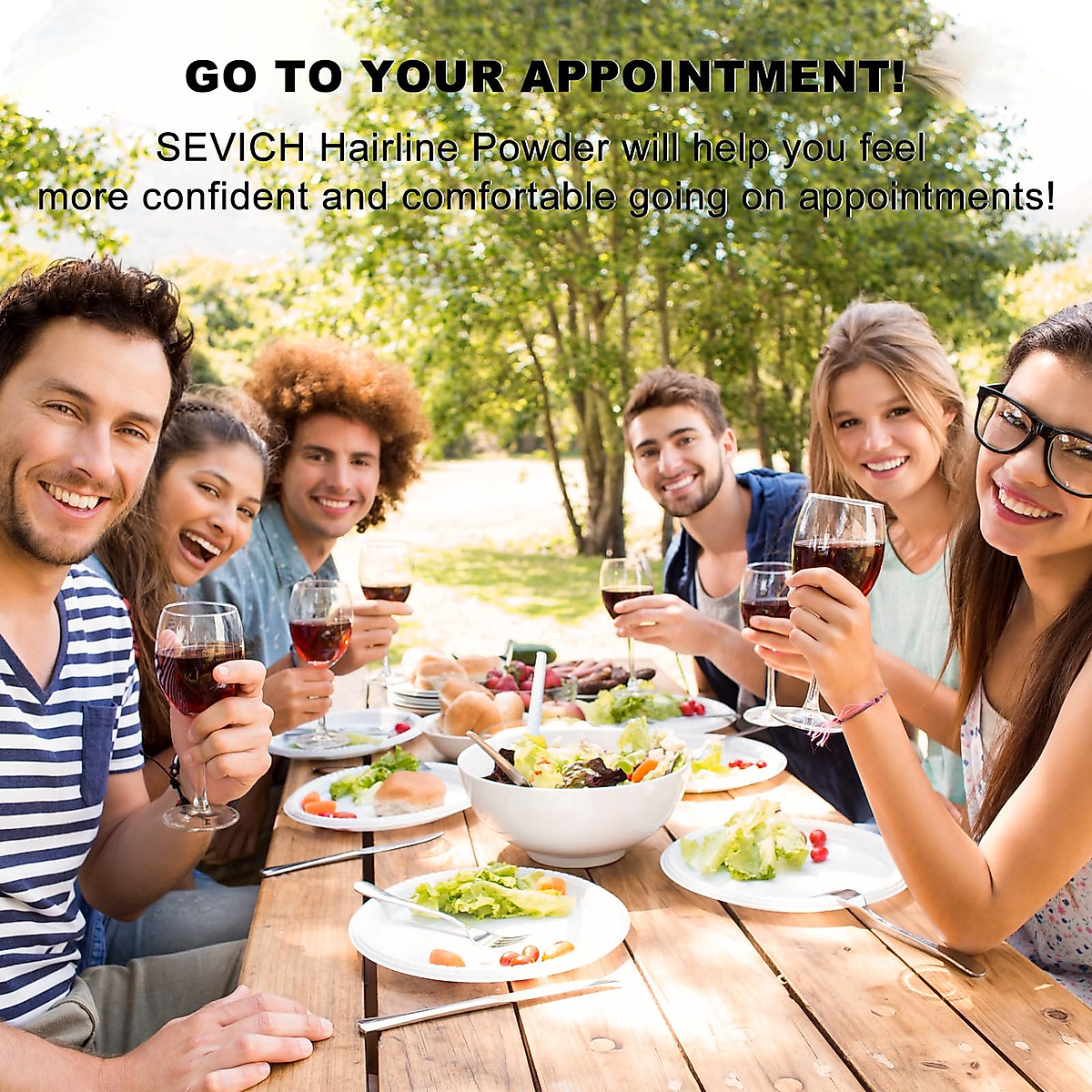 Sevich Hairline Powder，Instantly Conceals Hair Loss, Root Touch up Powder, Hair Shadow Toppers for Women & Men, Touch Up for Thinning Gray Hair, Windproof & Sweatproof, Black