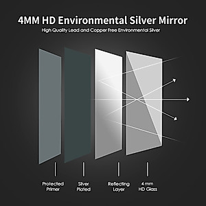 Movo 30 Inch x 27 Inch Farmhouse Black Metal Framed Recessed or Surface Bathroom Medicine Cabinet with Mirror Rectangle Tilting Beveled Vanity Mirros for Wall