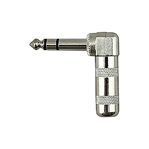 HUASEN 1/4" Audio Plugs 6.35 mm Plug TRS Male 1/4 inch Solder Type Stereo Plug Right Angle Design Connector for DJ Mixer Speaker Cables Guitar Cables Phono Patch Cable Microphone Cables