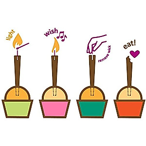 Let Them Eat Candles Edible Chocolate Birthday Candles, Dripless, Milk Chocolate, Circle Swirls, Set of 3