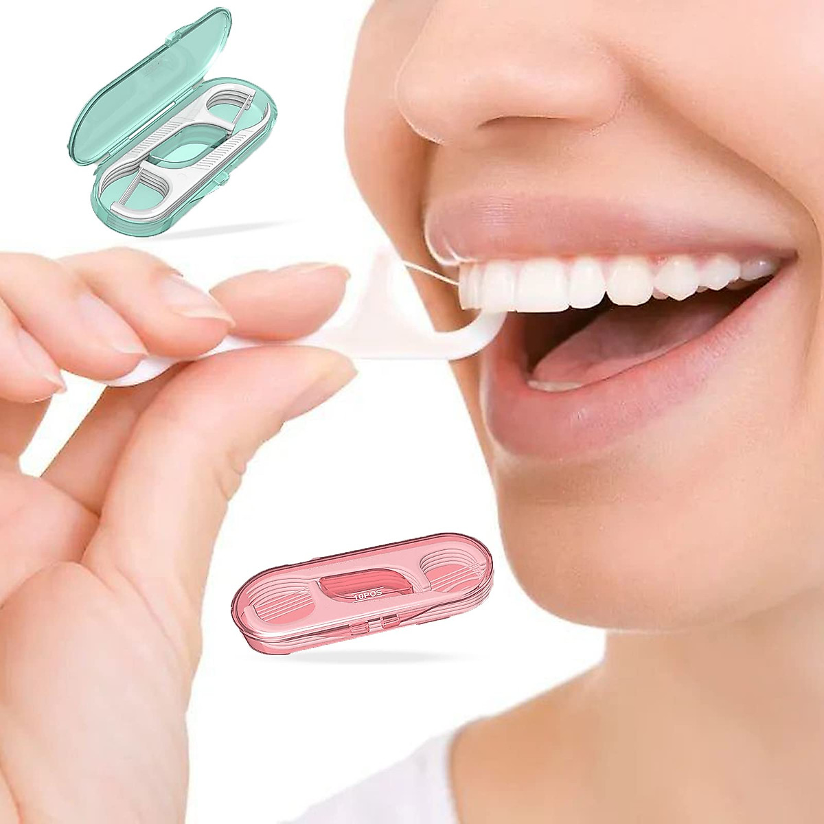 High Toughness Professional Toothpicks Sticks Dental Floss Picks 120 Picks Threader Flosser with 12 Storage Cases, flossing for Family,Hotel,Travel