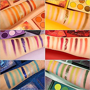Docolor Eyeshadow Palette 54 Colors Gemstone Eye Shadow Palette Highly Pigmented Mattes Glitter Shimmers Naked Smokey Cream Powder Blendable Long Lasting Waterproof Colorful Professional Makeup Palette