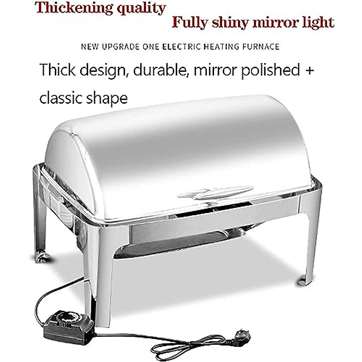 Chafing Dishes Chafing Dish Buffet Set, Food Warmers Server Warming Tray Round Rectangular Chafers, Stainless Steel Square Chafer, Round Food Warmer Chafing For Catering Warmer Chafer Set, Energy Effi