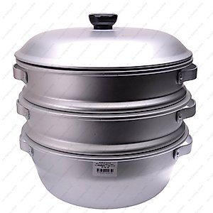 M.V. Trading ST40 3-Tier Aluminum Steamer, 16-Inch