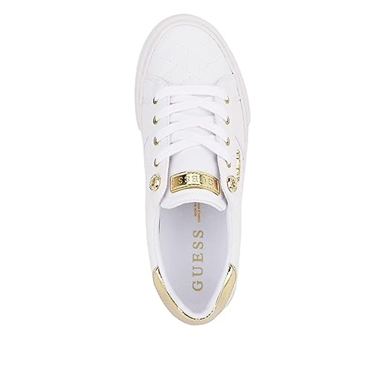 Guess Women's Loven Sneaker, White, 9