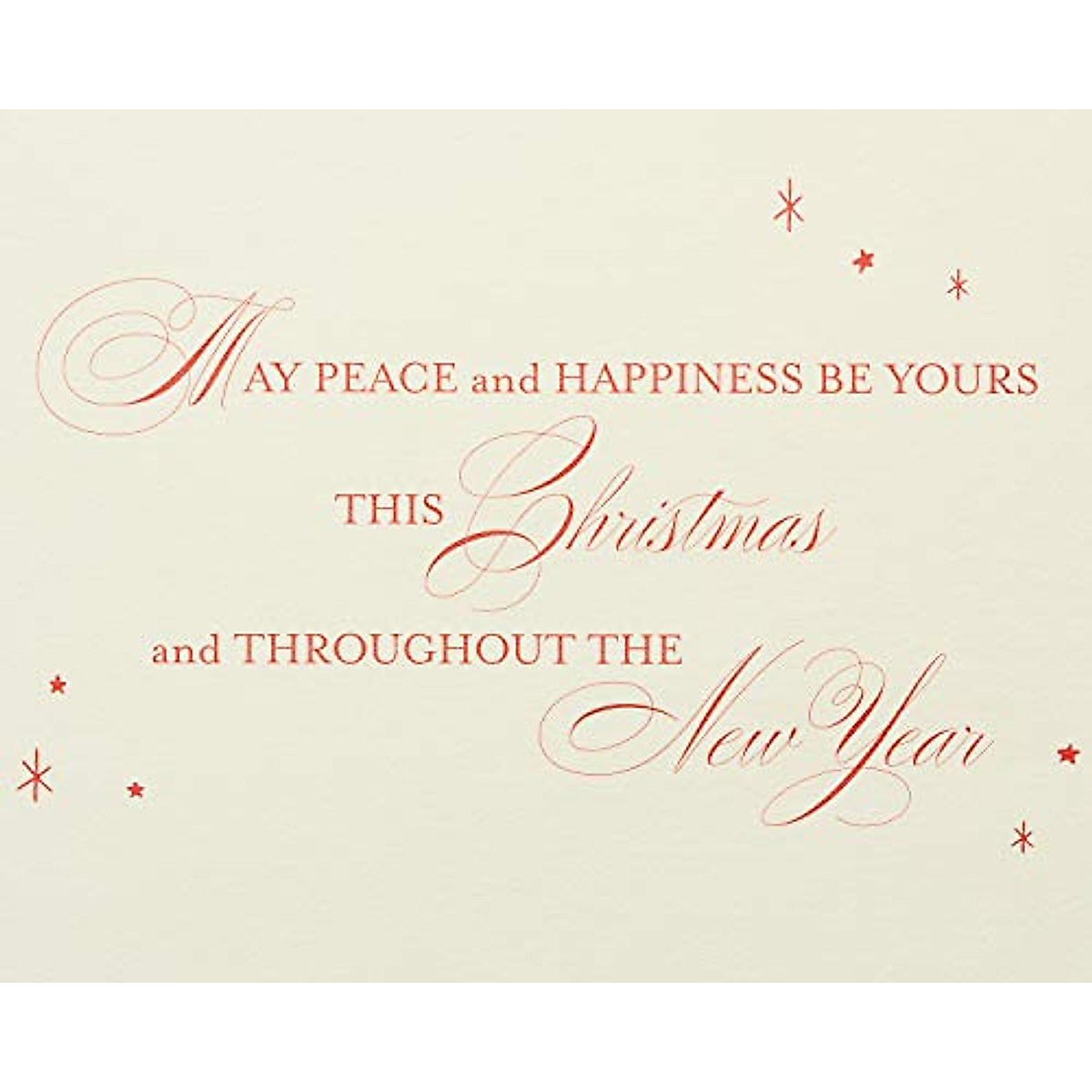 Papyrus Christmas Cards Boxed with Envelopes, May Peace and Happiness Be Yours, Christmas Tree (12-Count)