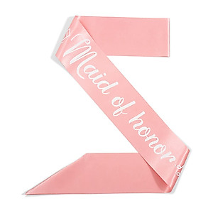 Party to Be Set of 2 PCS Rose Gold Maid of Honor and Mother fo the Bride Sashes Bachelorette Party Wedding Decorations