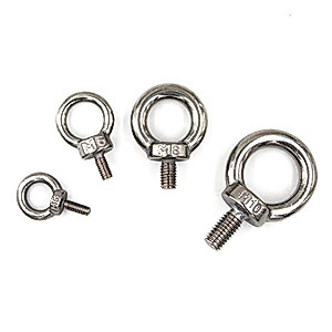 M3 Ring Shape Lifting Threaded Eye Bolt 304 Stainless Steel for Eye Nut Fastener-30 Pack