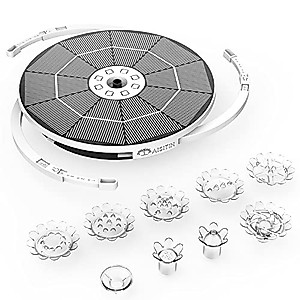 AISITIN 3.5W LED Solar Bird Bath Fountains Upgraded, Solar Fountain with 8 Nozzles, 3000 Battery & 3 Brackets, Floating Solar Powered Water Pump for Garden, Pond, Bird Bath and Pool