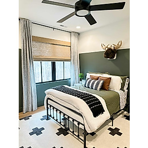 BoutiqueRugs Erath Swiss Cross Shag Area Rug - Black, Off White, Charcoal - 5'3" x 7'3"