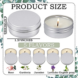 MTLEE 50 Pcs Scented Candles Gift Travel Tin Candle Aromatherapy Candle Favors for Christmas Winter Baby Shower Favors Wedding Gifts, Compound Scent Essential Oil(Wedding)