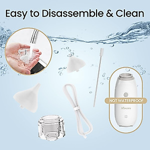 Hopebig Nasal Aspirator Baby Nose Sucker, Electric Baby Nose Sucker with Adjustable 3 Levels Suction & 2 Size Nozzles with Music & Light Soothing Function for Toddler