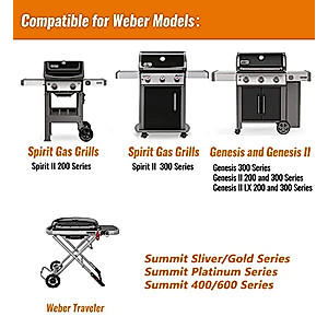 Hisencn 67047 Catch Pan and Aluminum Drip Pans for Weber Spirit I&II 200 and 300, Genesis II LX200/300 Series, Grease Collection Pan for Weber Traveler Grill, Drip Tray for Weber 67047 83156 6415