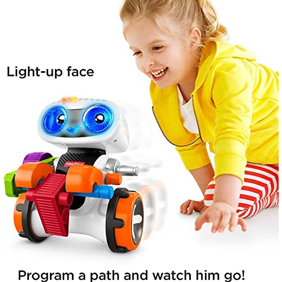 Fisher-Price Preschool Stem Learning Toy Code ‘N Learn Kinderbot Electronic Robot With Lights & Games For Ages 3+ Years