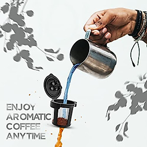 4 Ninja Reusable Coffee Filter Pods for Ninja Dual Brew Coffee Maker - K Cups for Ninja Coffee Maker DualBrew Pro, CFP201 CFP301 CFP400 - Reusable K-Cups Filters for Ninja Coffee Brewer