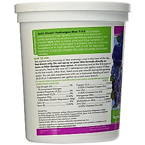 J R Peters Inc 59324 Jacks Classic No. 7-3-3 Hydrangea Fertilizer, Blue (1.5 lb)