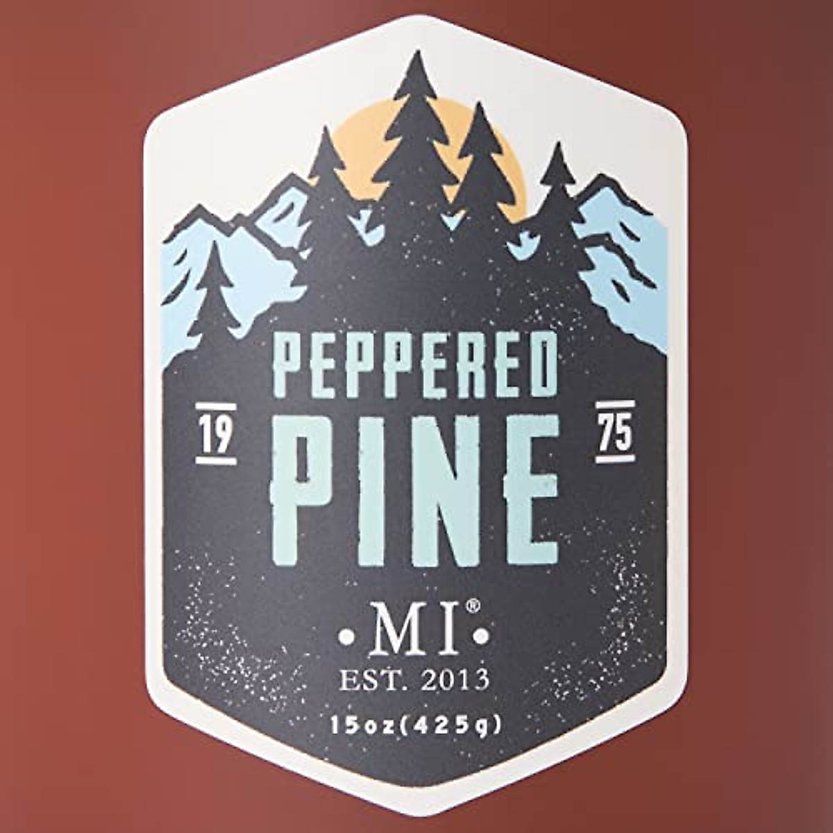 Manly Indulgence Peppered Pine Scented Jar Candle, All American Collection, 2 Wick, Red, 15 oz - Up to 60 Hours Burn